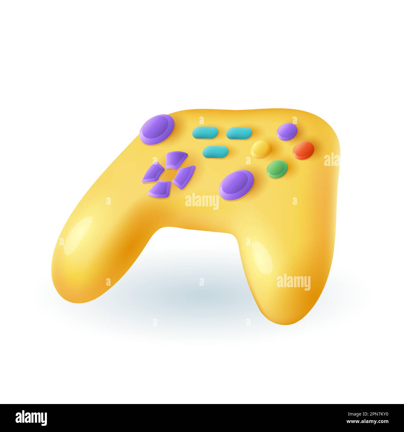 Gamepad icon yellow internet button hi-res stock photography and images ...