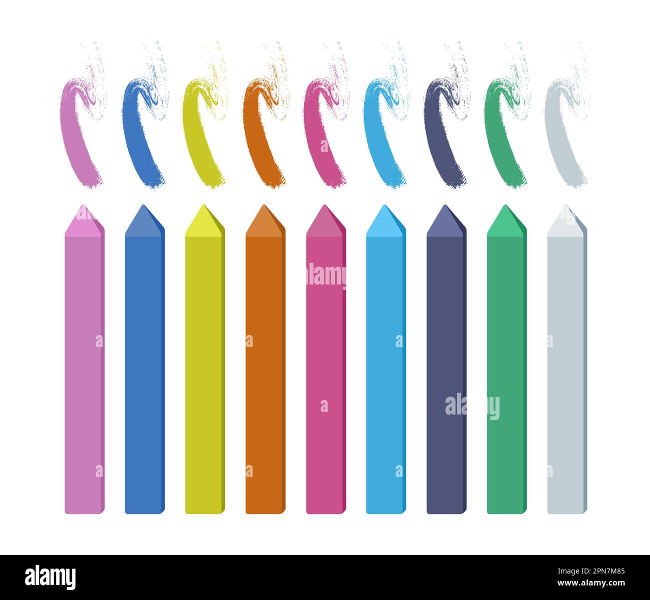 Sidewalk chalks Stock Vector Images - Alamy