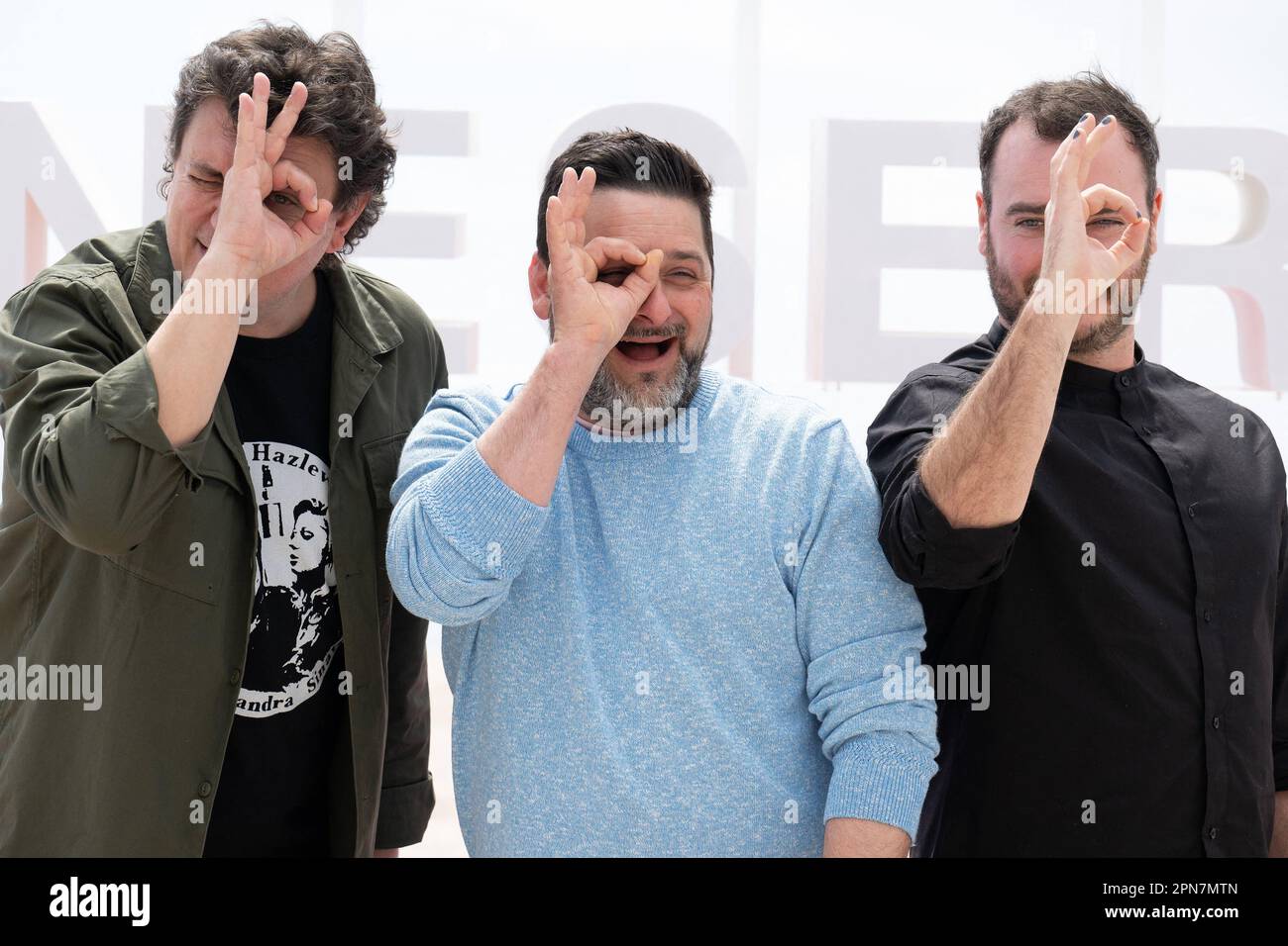 Cannes, France. 17th Apr, 2023. Jean-Francois Rivard, Nicolas Pinson ...