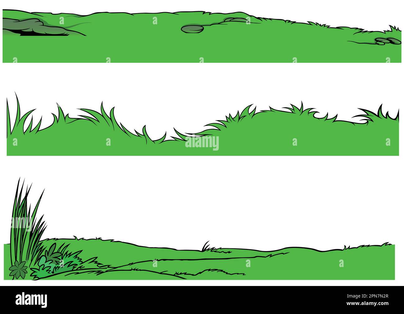 Set of Three Grassy Backgrounds Stock Vector Image & Art - Alamy