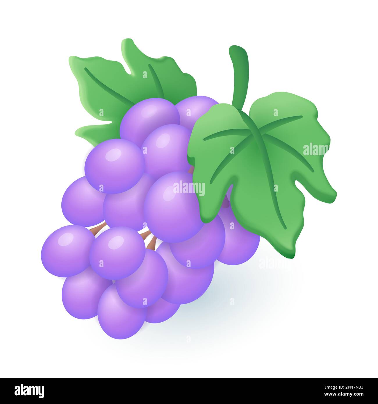 3d bunch of grapes hi-res stock photography and images - Alamy