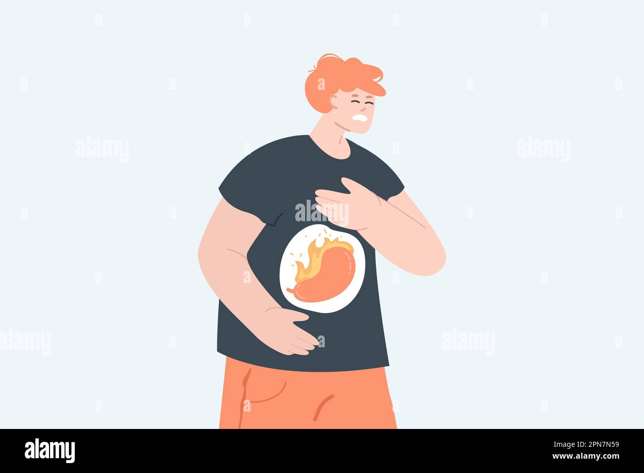 Abdominal pain cartoon hi-res stock photography and images - Alamy
