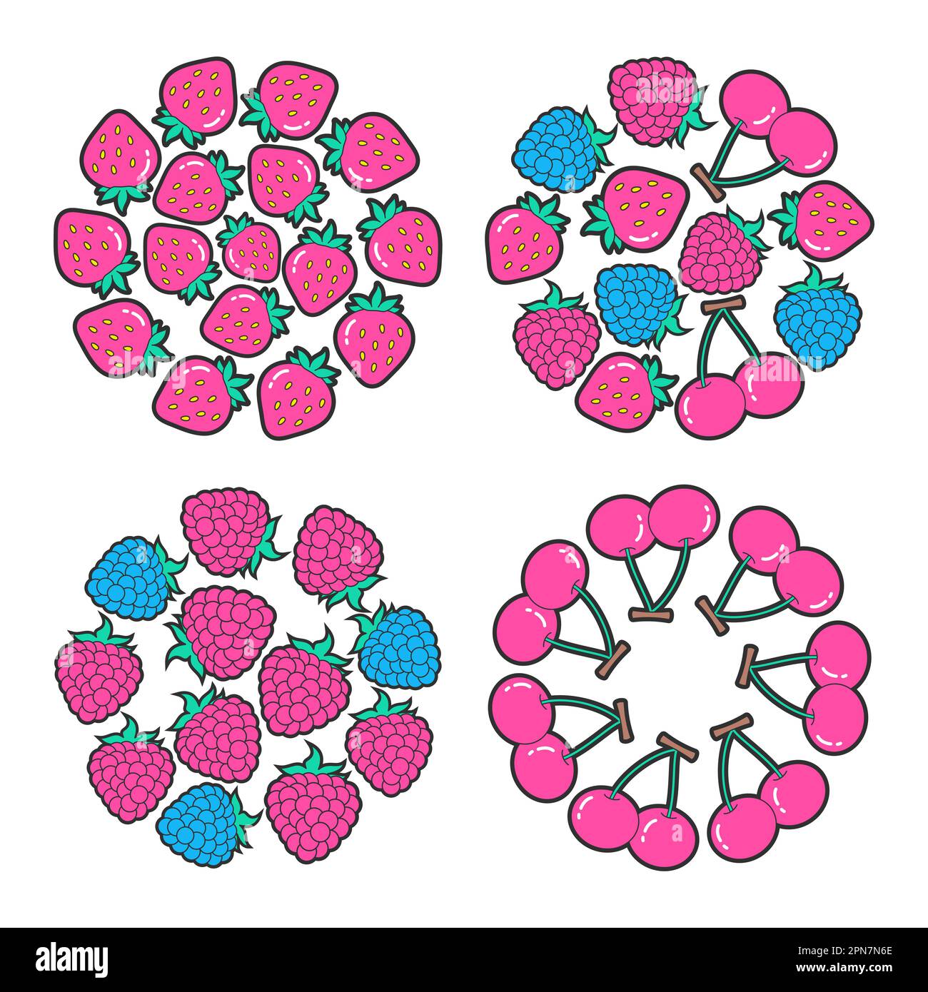 Berry picking forest Stock Vector Images - Alamy
