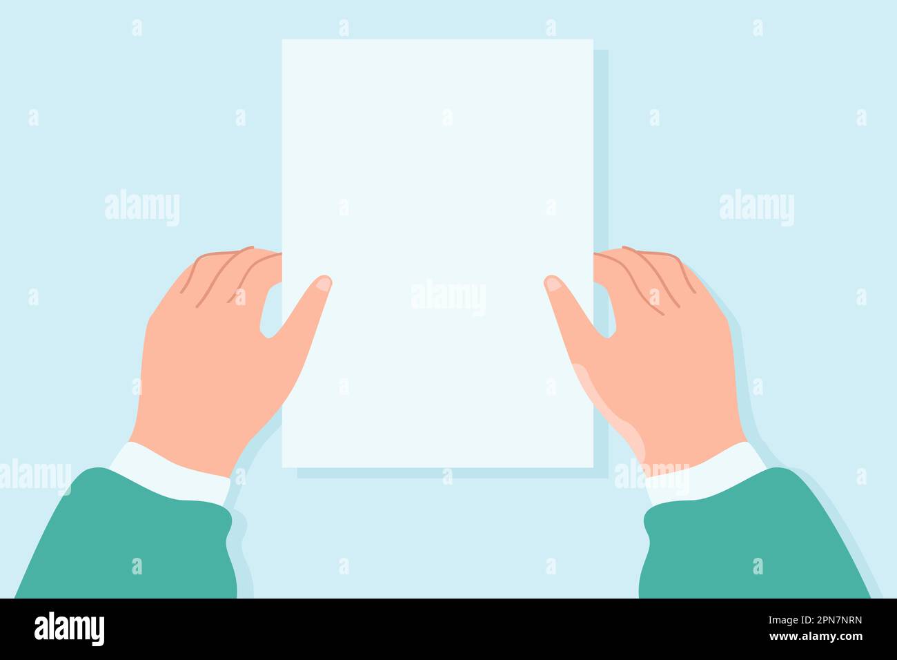 Cartoon illustration man holding paper hi-res stock photography and ...