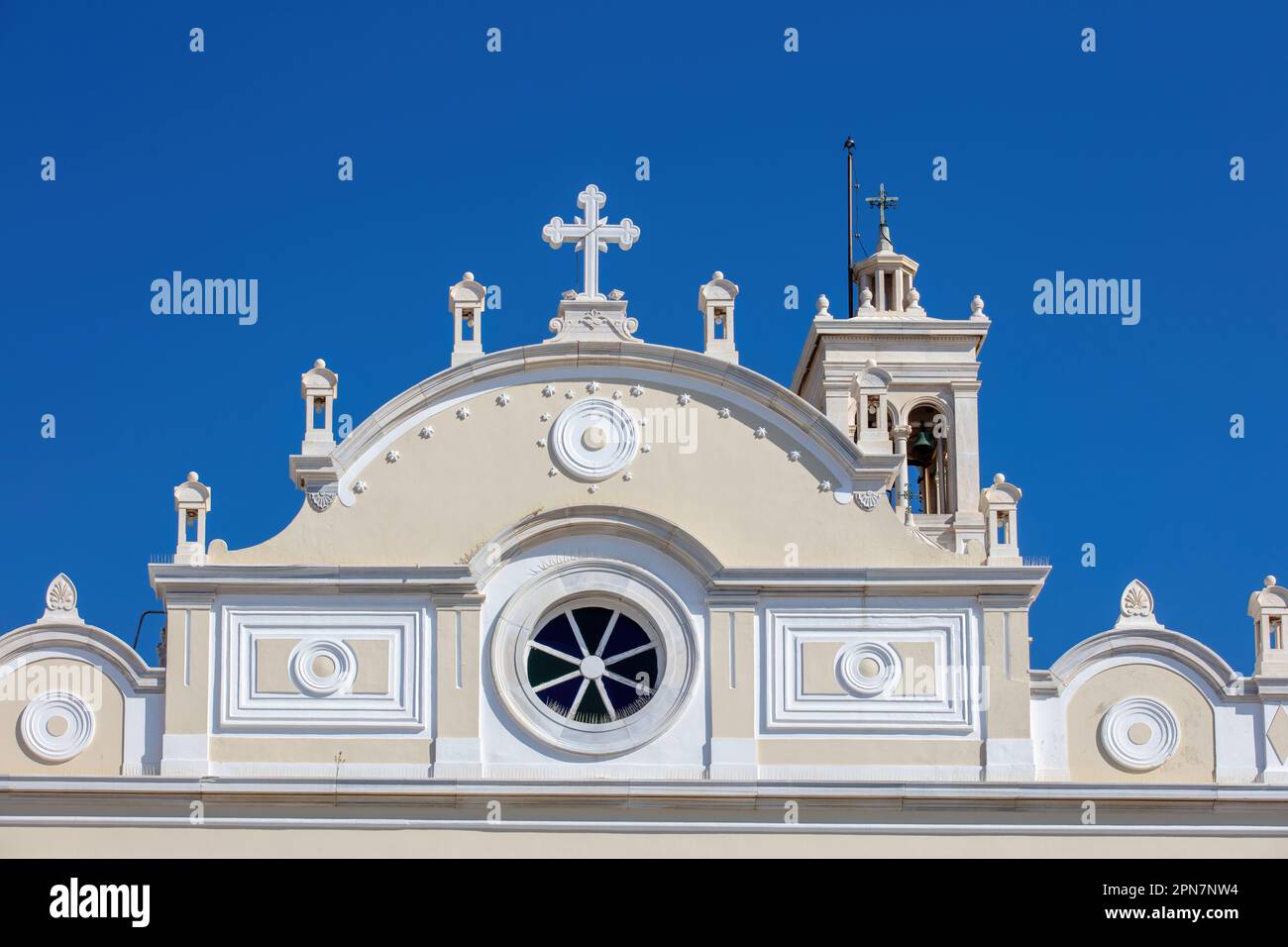 Tinos island, Cyclades, Greece. Holy Virgin Mary Evangelistria Greek ...