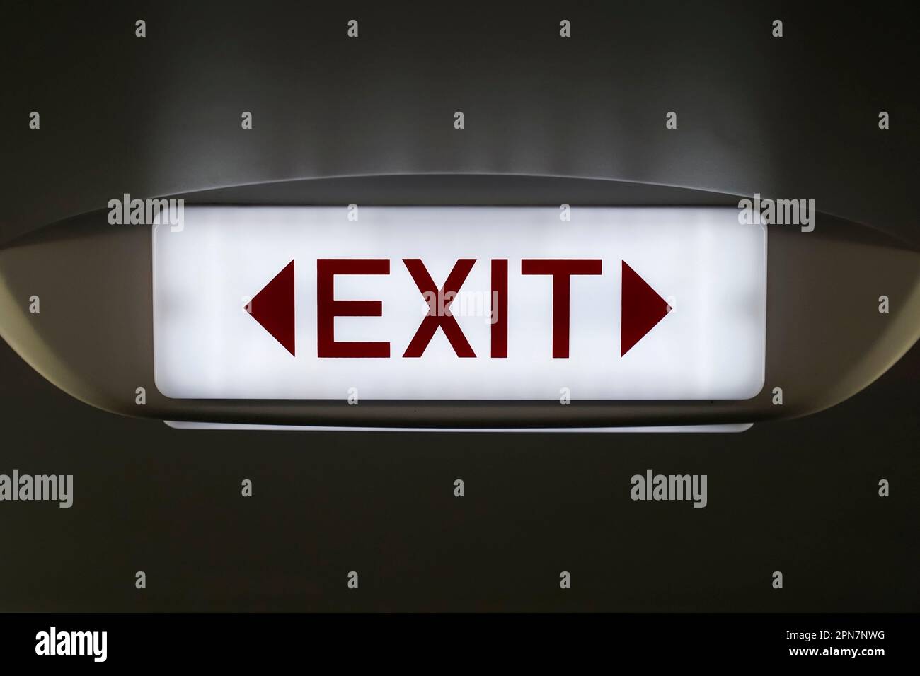 Airplane cabin interior exit sign hi-res stock photography and images ...
