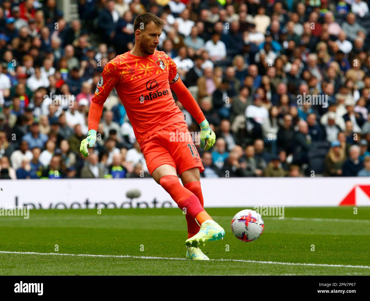 Neto of AFC Bournemouth in action during the English Premier League ...