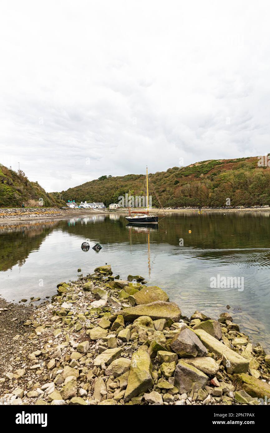 Solva harbour village, on St Brides bay, Pembrokeshire, Wales, solva ...