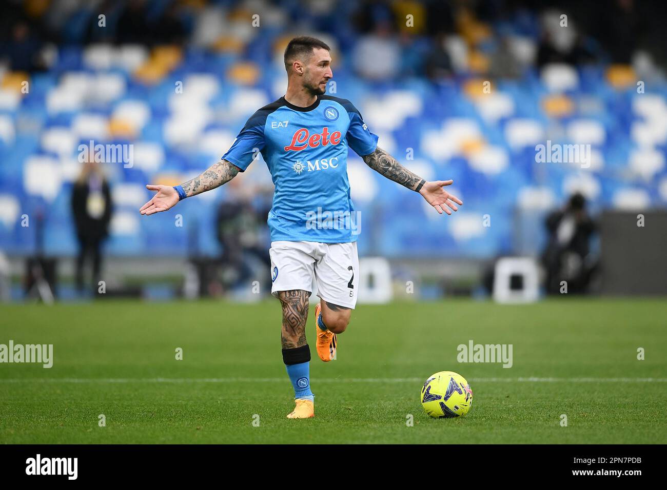 Matteo Politano of SSC Napoli in action during the Serie A match ...