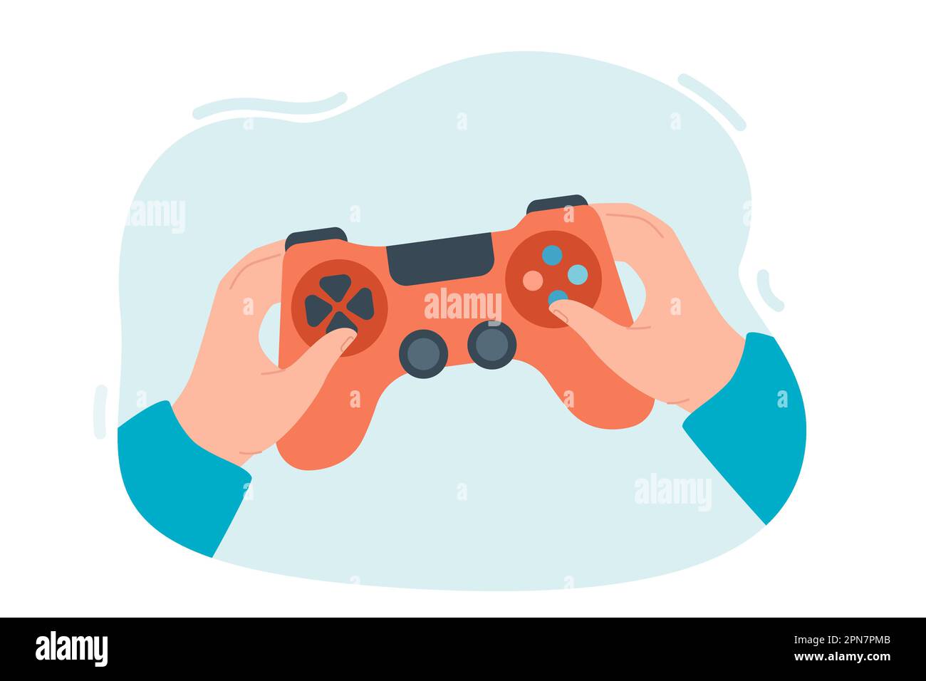Children play video game Stock Vector Images - Alamy