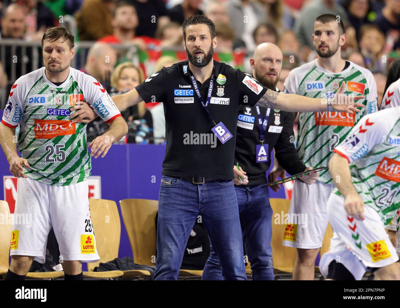 Cologne, Deutschland. 16th Apr, 2023. firo: April 16, 2023, Handball REWE, Final 4, Handball ...