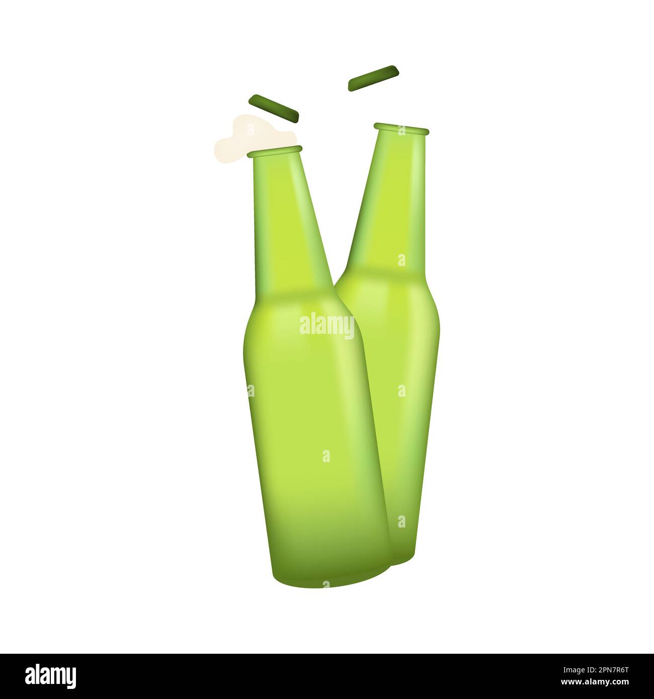 Three green bottles Stock Vector Images - Alamy