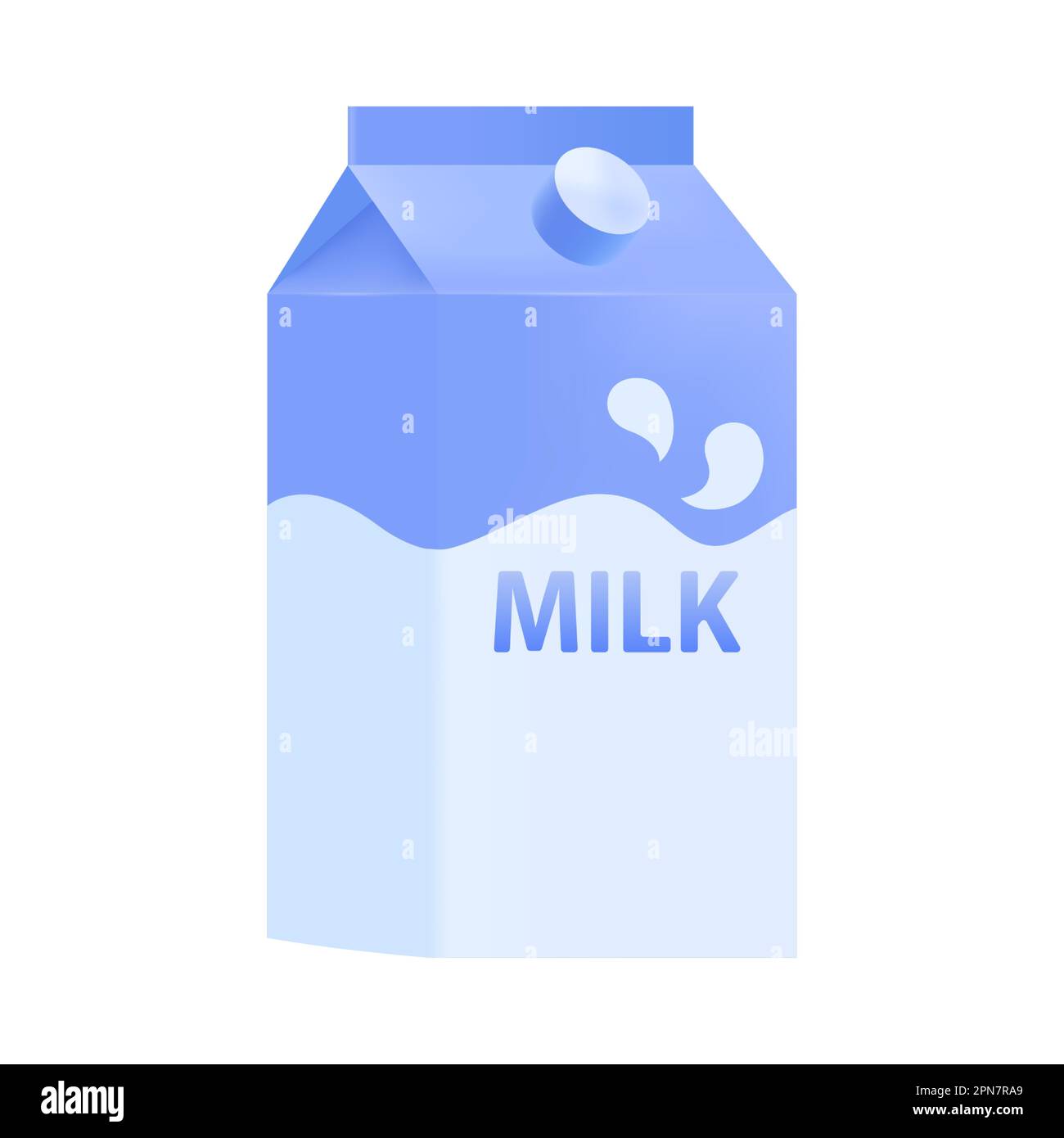 Blue and white carton of milk 3D icon Stock Vector Image & Art - Alamy