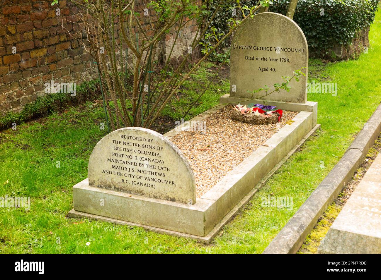 The grave of Captain George Vancouver (22 June 1757 – 10 May 1798) who was a British Royal Navy ...