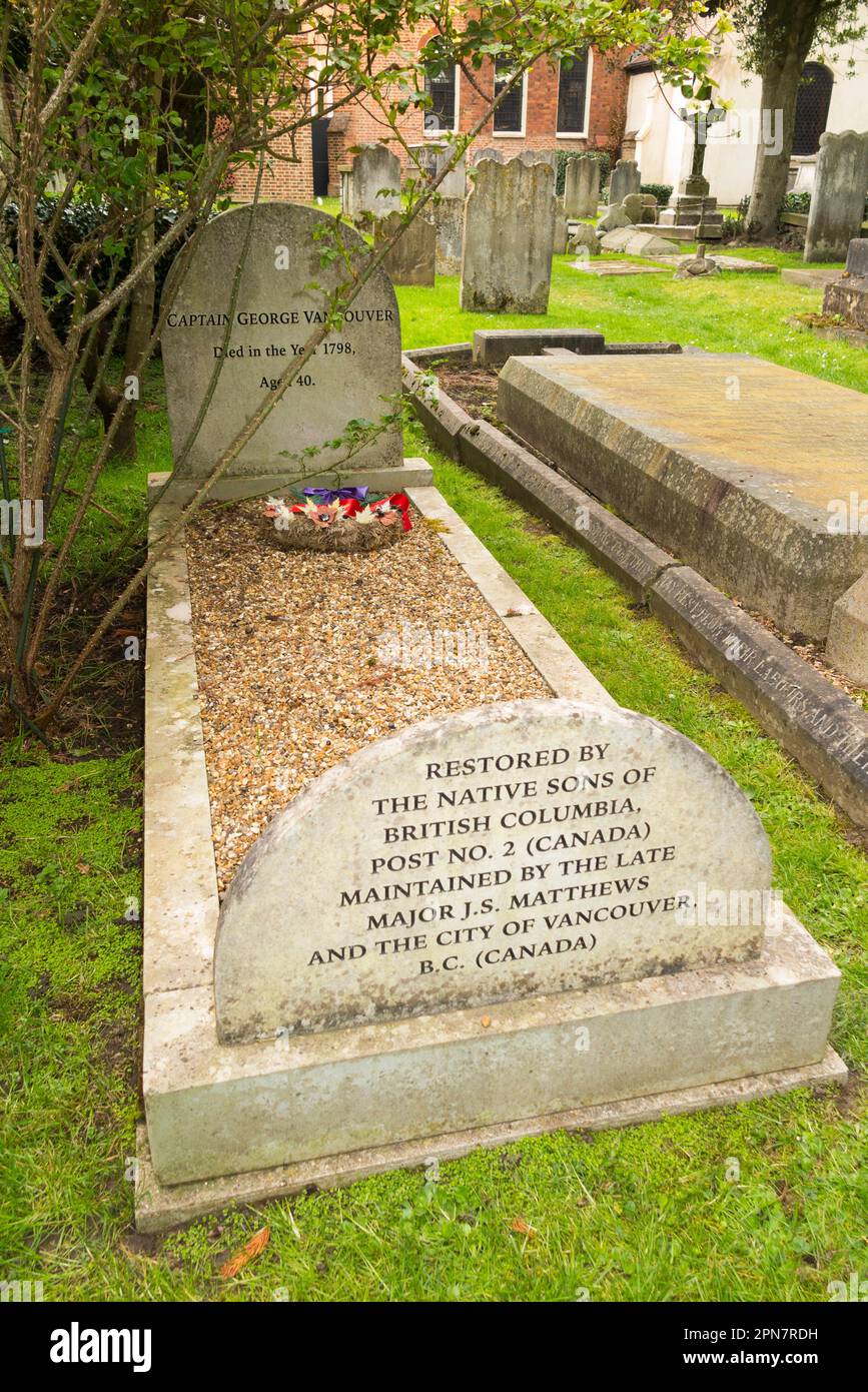 The grave of Captain George Vancouver (22 June 1757 – 10 May 1798) who ...