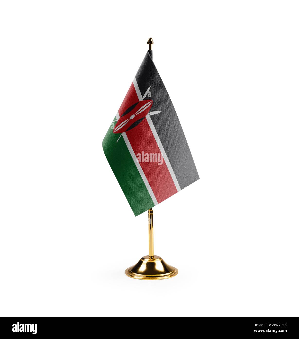 Small national flag of the Kenya on a white background Stock Photo - Alamy