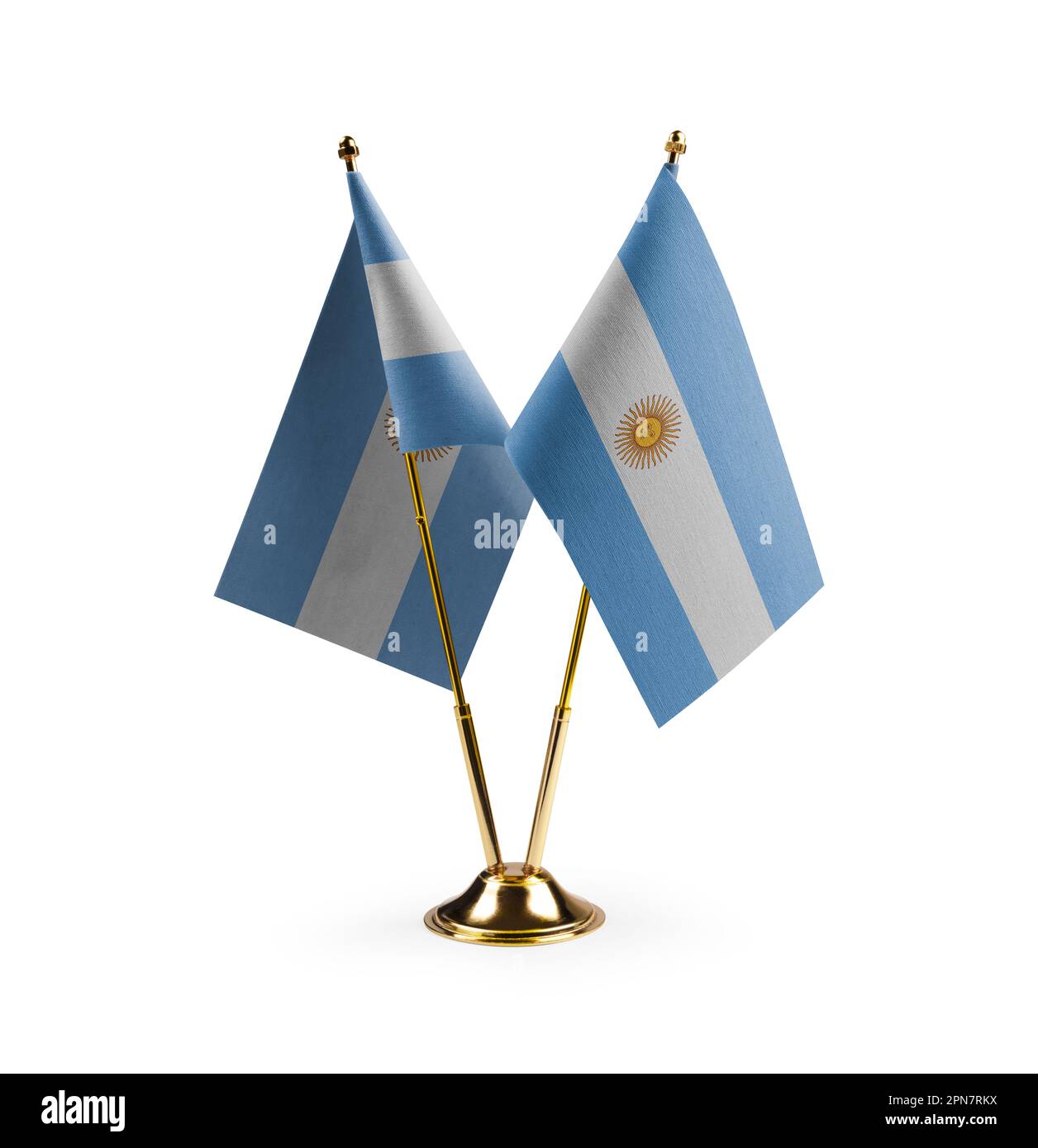 Small national flags of the Argentina on a white background Stock Photo ...