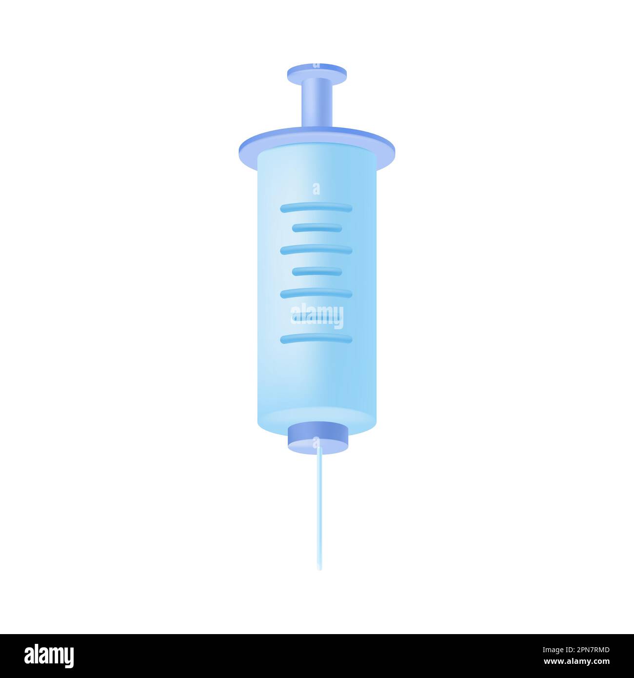 Blue injection syringe with needle 3D icon Stock Vector Image & Art - Alamy