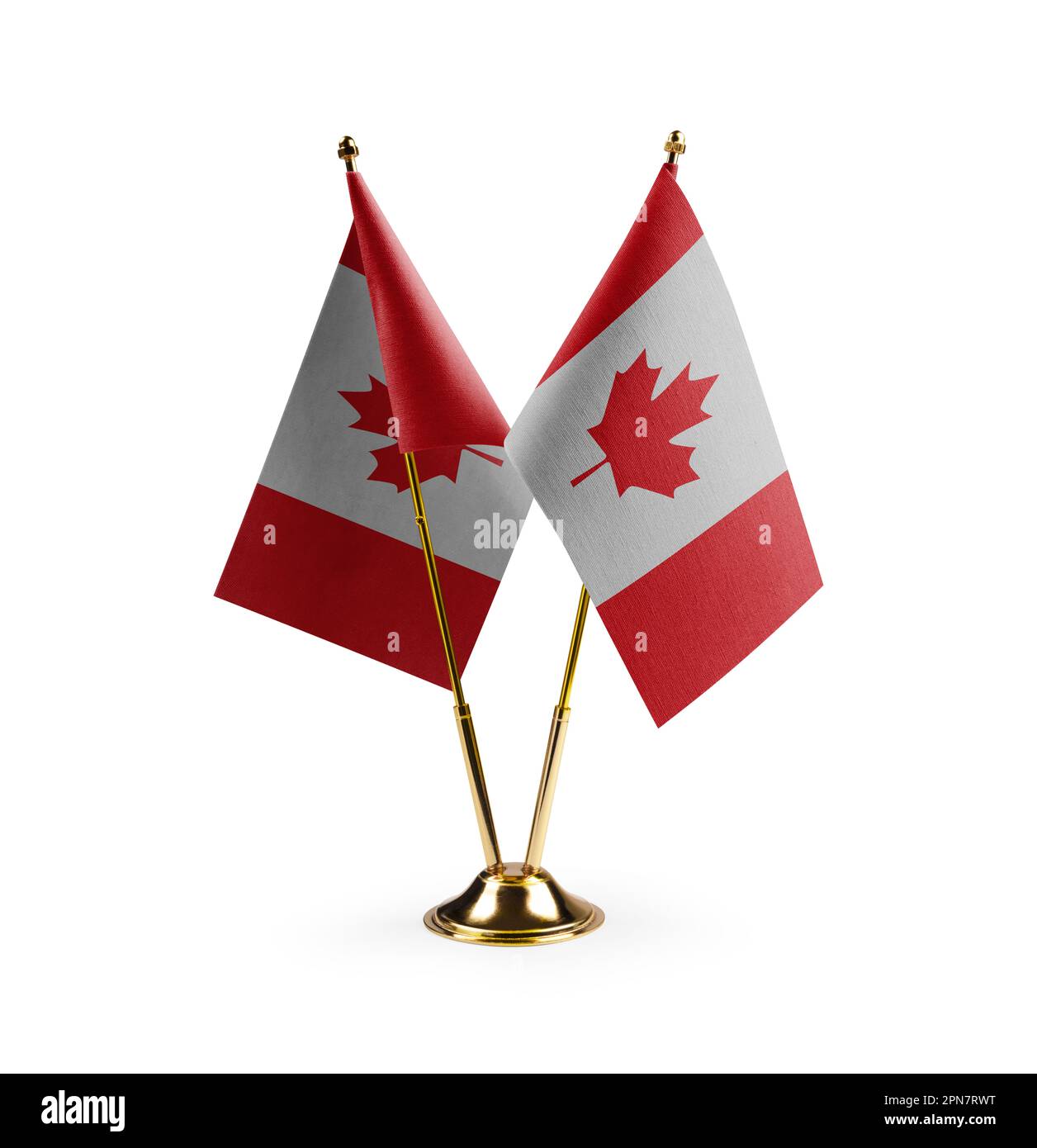 Small national flags of the Canada on a white background Stock Photo ...
