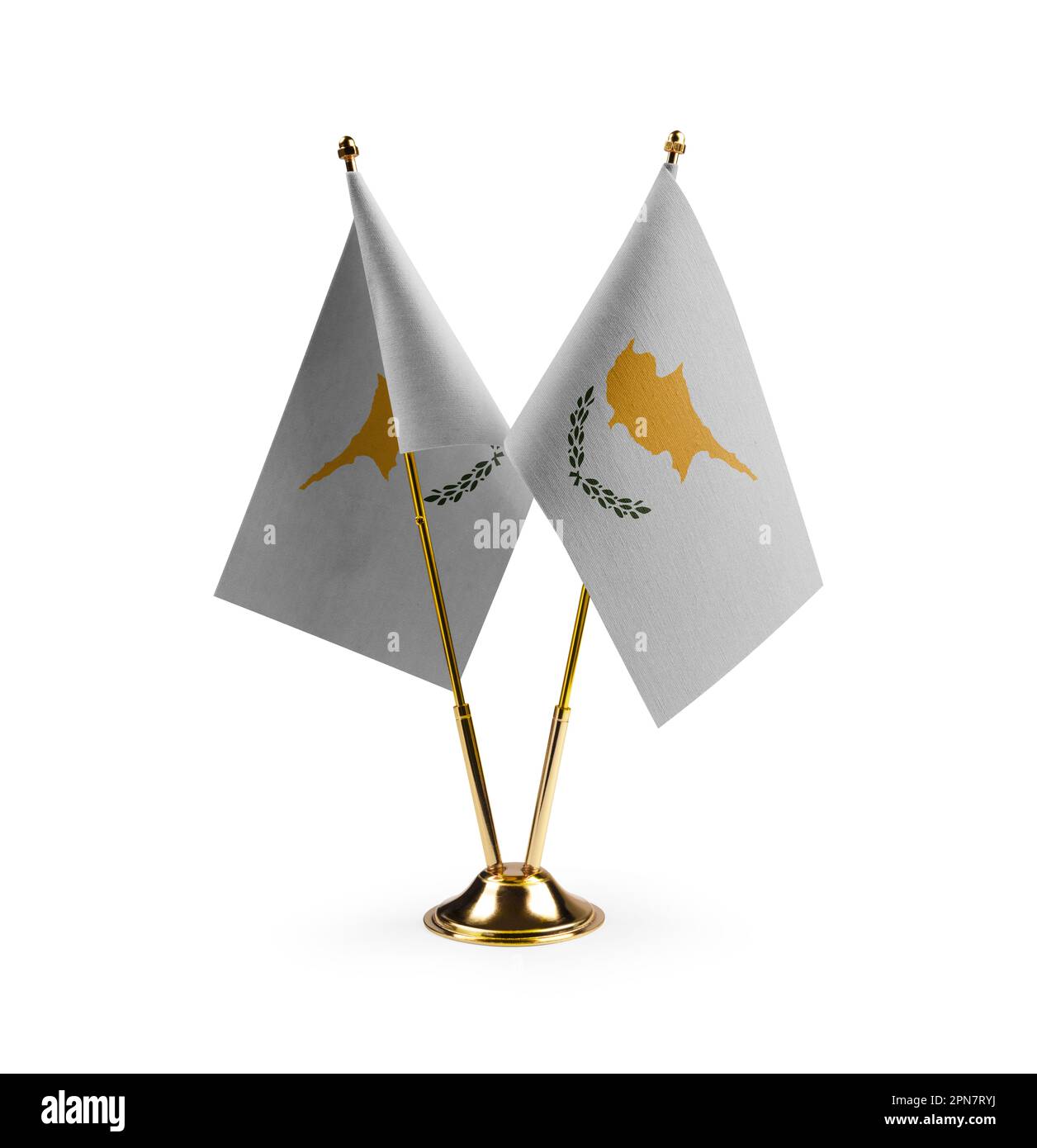 Small national flags of the Cyprus on a white background Stock Photo ...