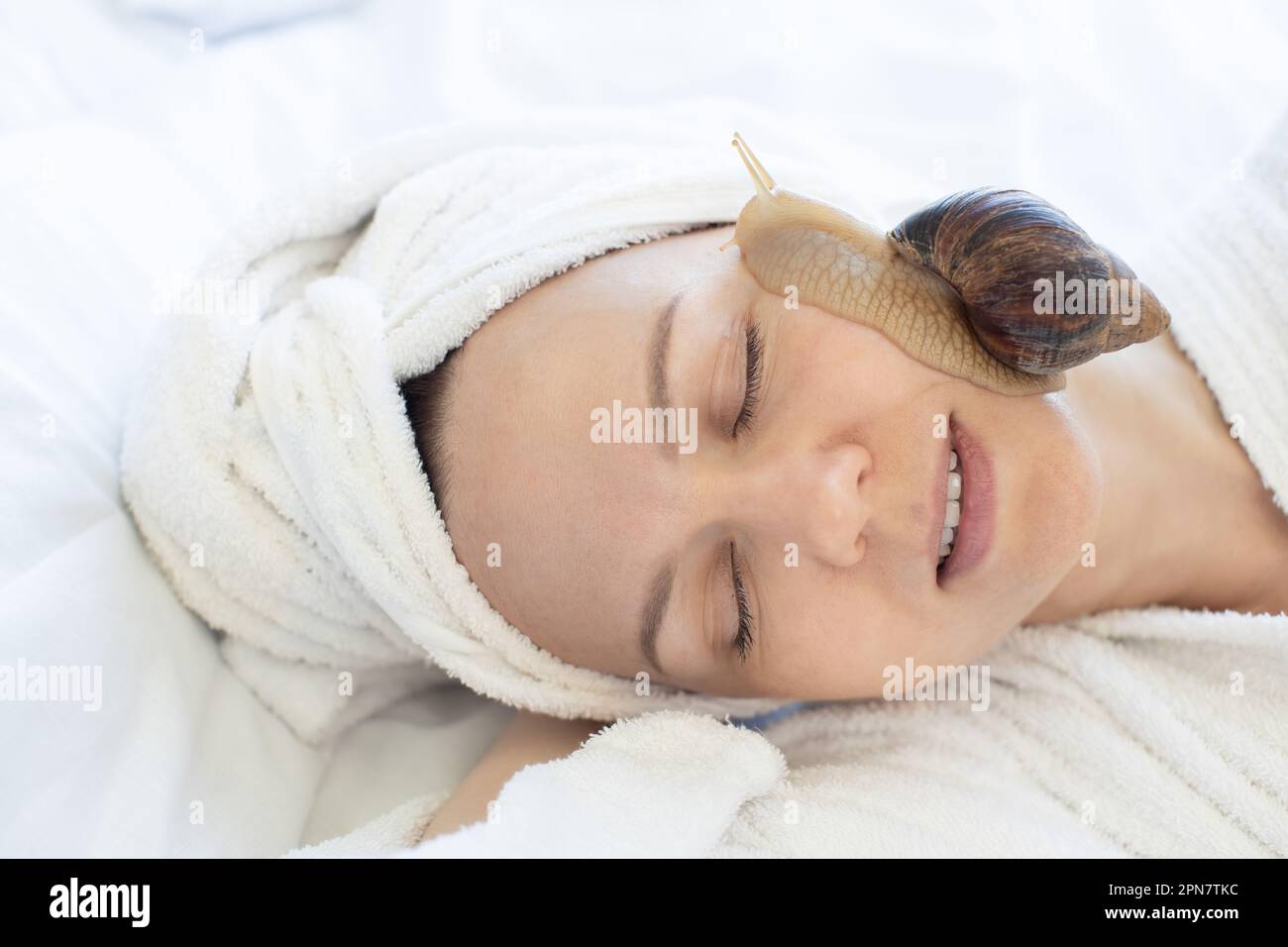 Charming lady receiving procedure hi-res stock photography and images ...