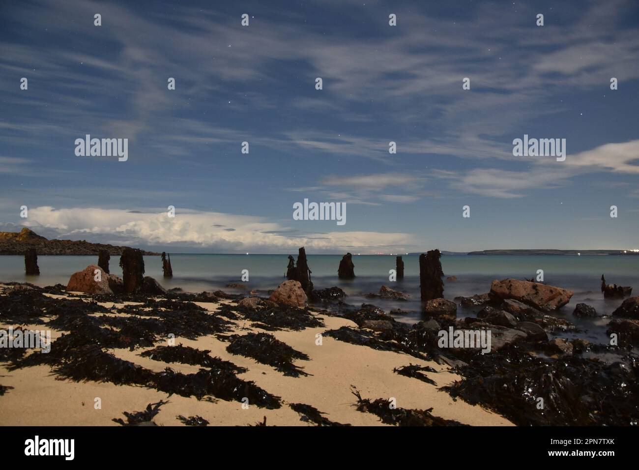 Bamaluz Beach Nightscape 3761 Stock Photo - Alamy