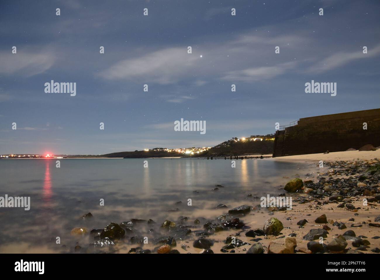 Bamaluz Beach Nightscape 3774 Stock Photo - Alamy