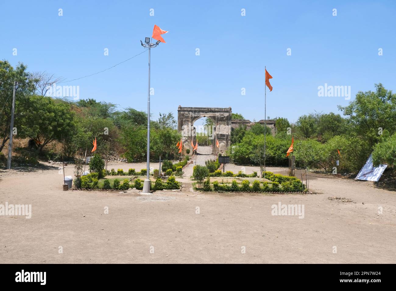 2 April 2023, Bhadurgad / Dharmaveer gad, Ruins of Bahadur Khan's ...