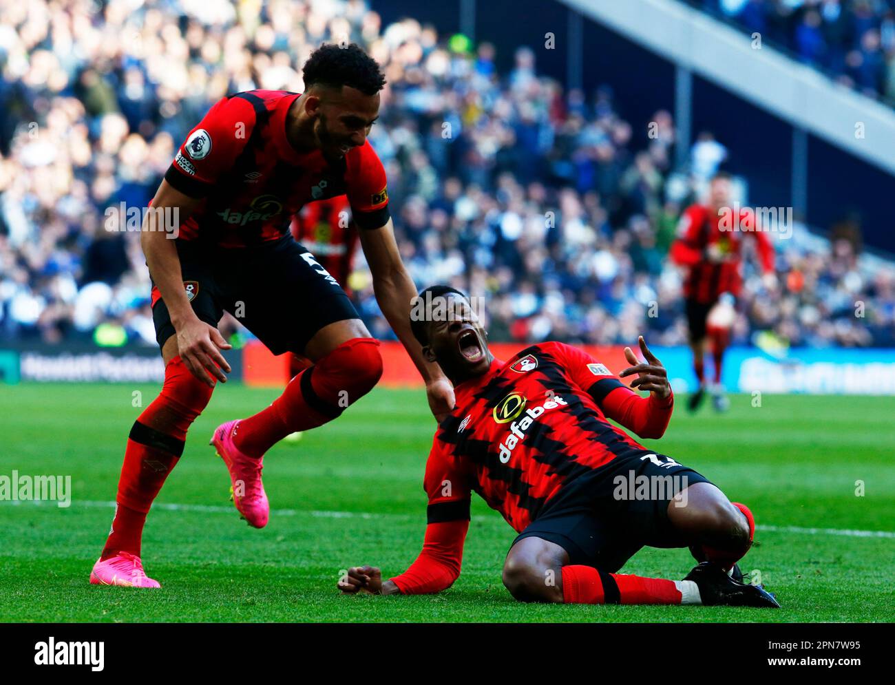 Dango Ouattara Of Afc Bournemouth Celebrates The Winning Goal During