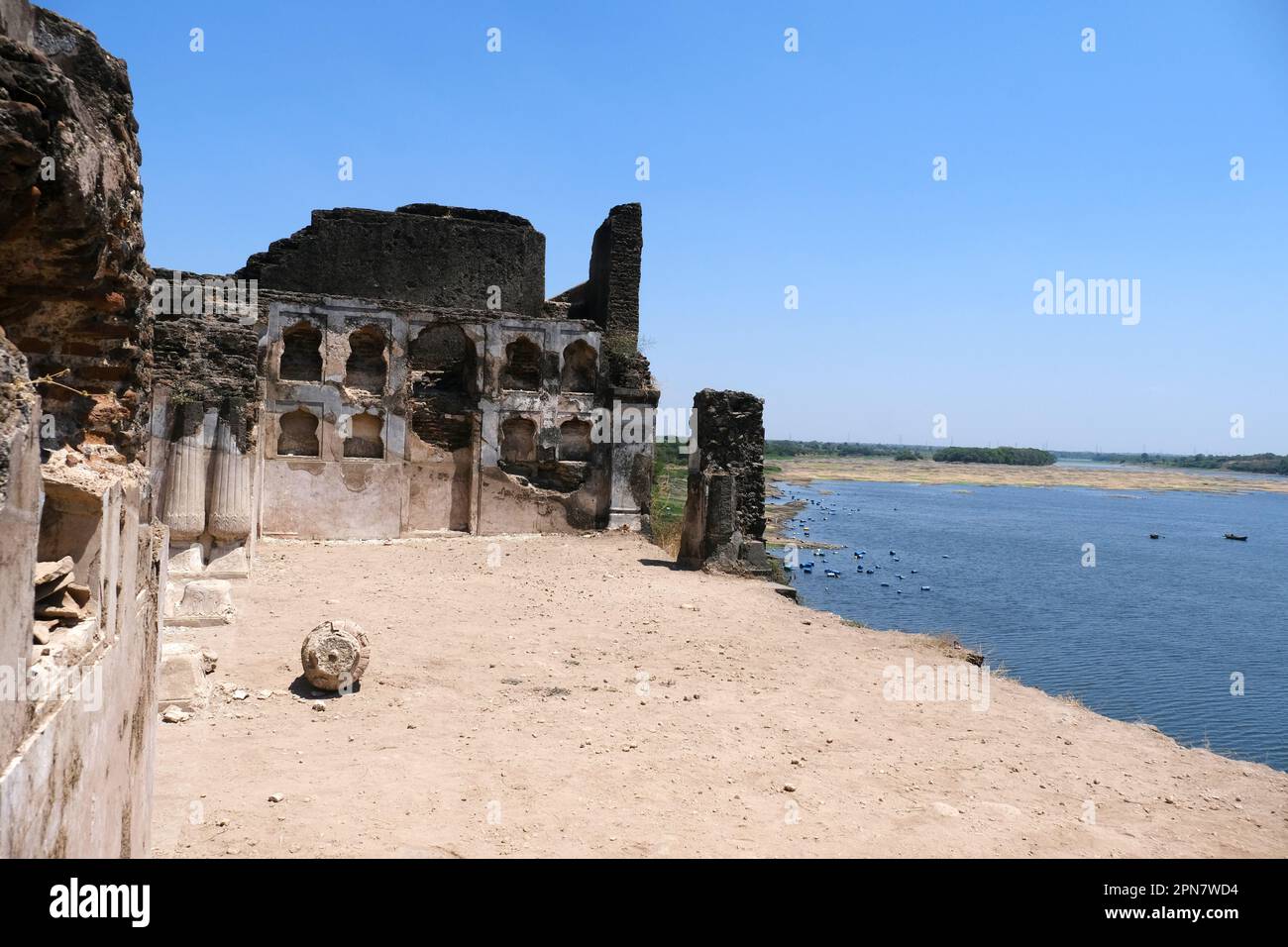 2 April 2023, Pedgaon, Maharashtra, India, Bahadur Fort, There is a 2 ...