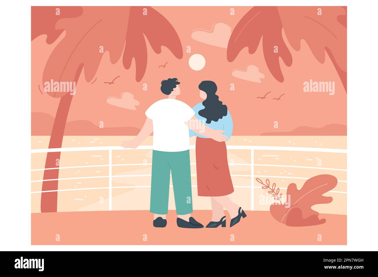 Beach cuddle Stock Vector Images - Alamy