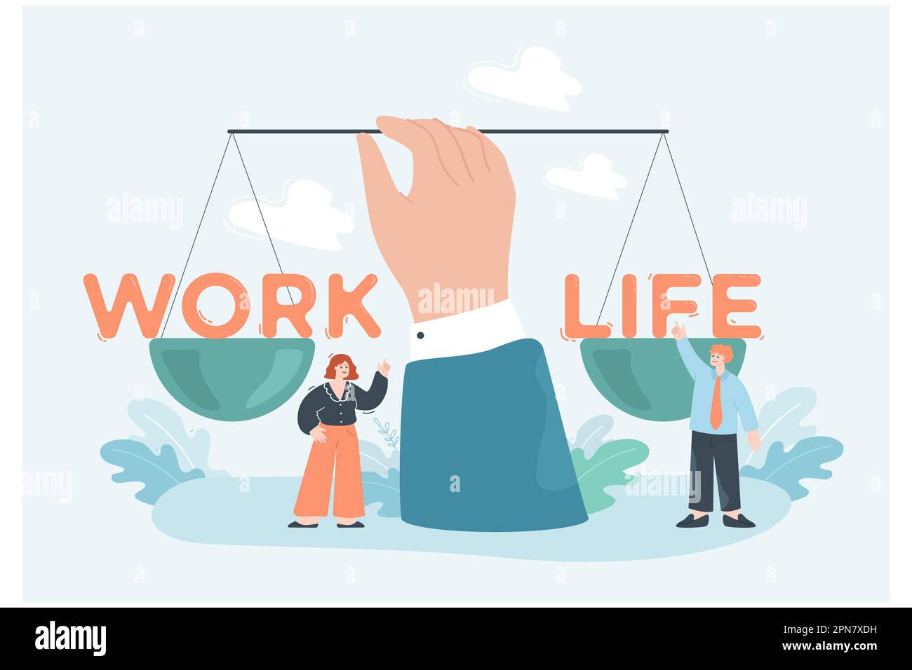 Giant hand balancing scales with words work and life Stock Vector Image ... Giant hand balancing scales with words work and life Stock Vector Image ...