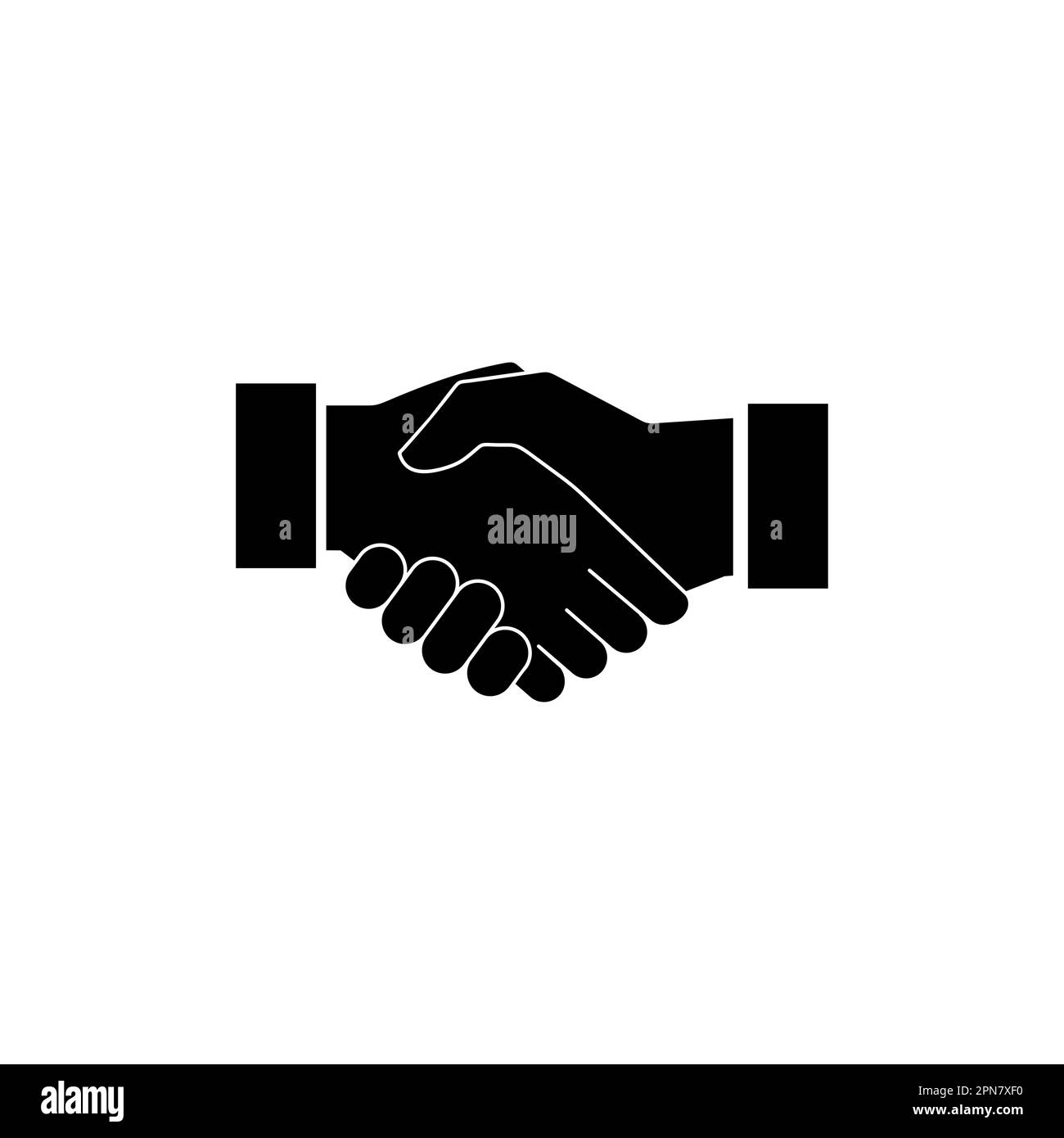 Handshake icon vector. business handshake. contact agreement Stock ...