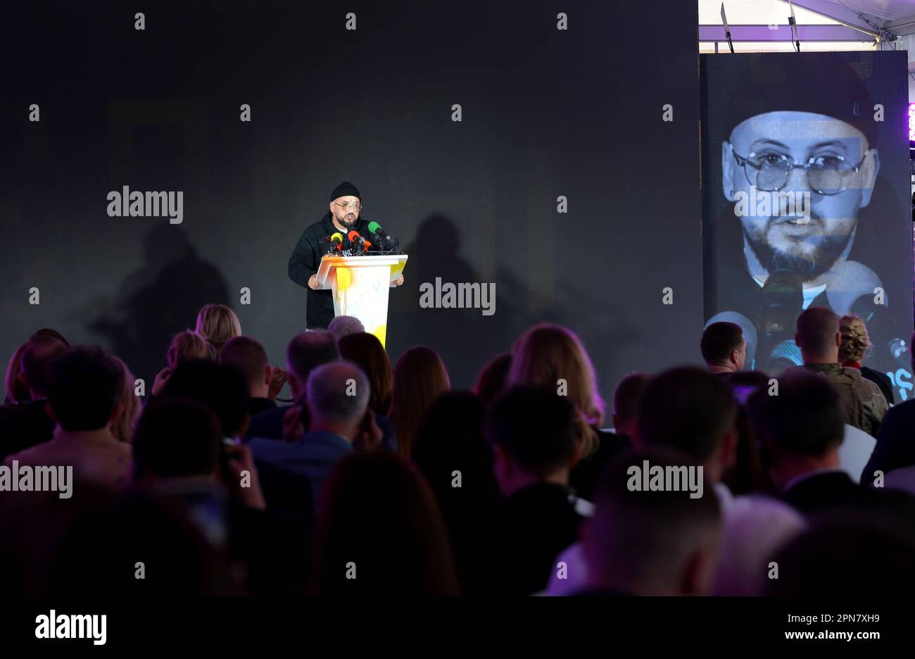 Non Exclusive: LVIV, UKRAINE - APRIL 14, 2023 - Ukrainian singer and ...