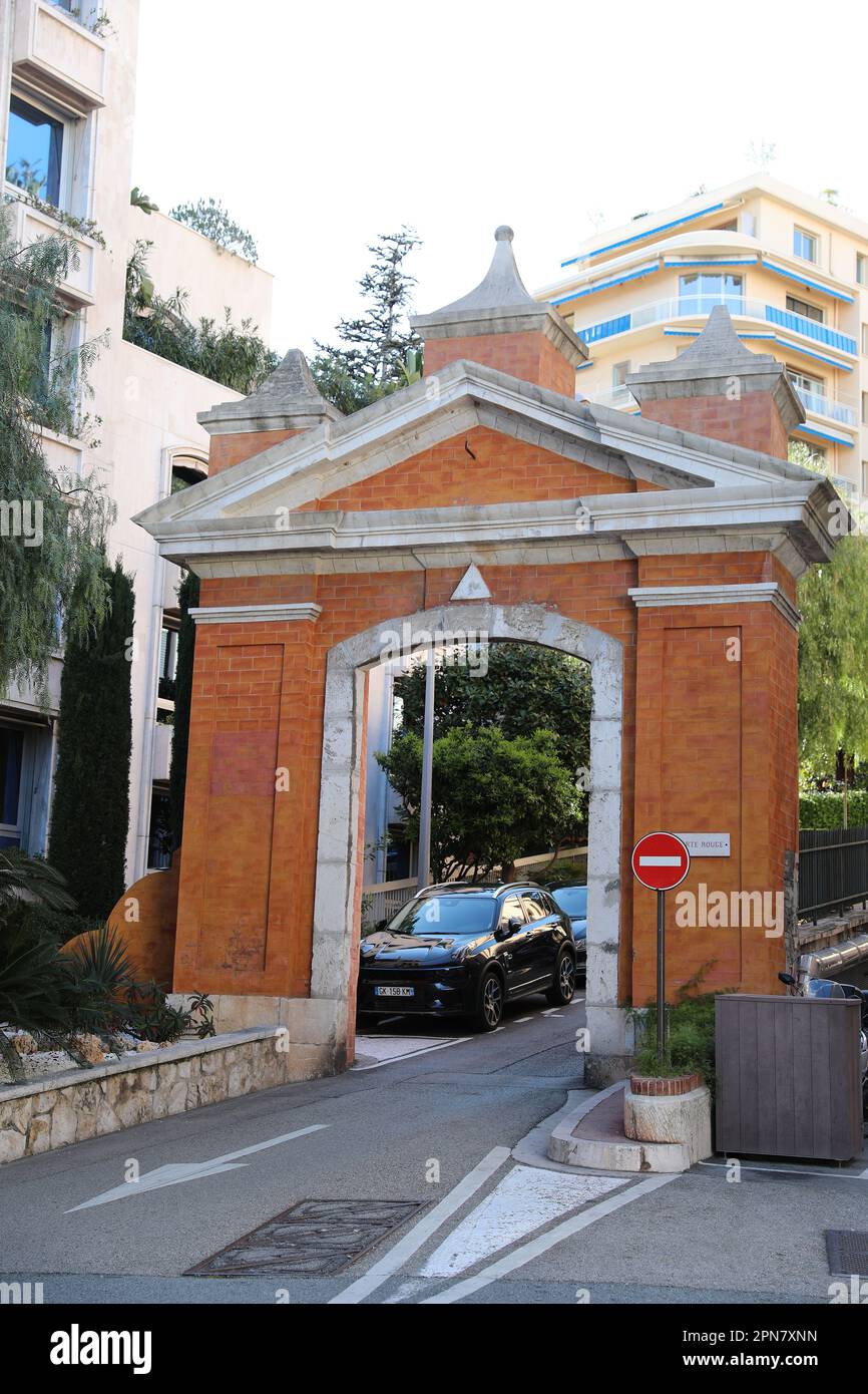 Monte-Carlo, Monaco - April 16, 2023: The iconic Red Door, a symbol of ...