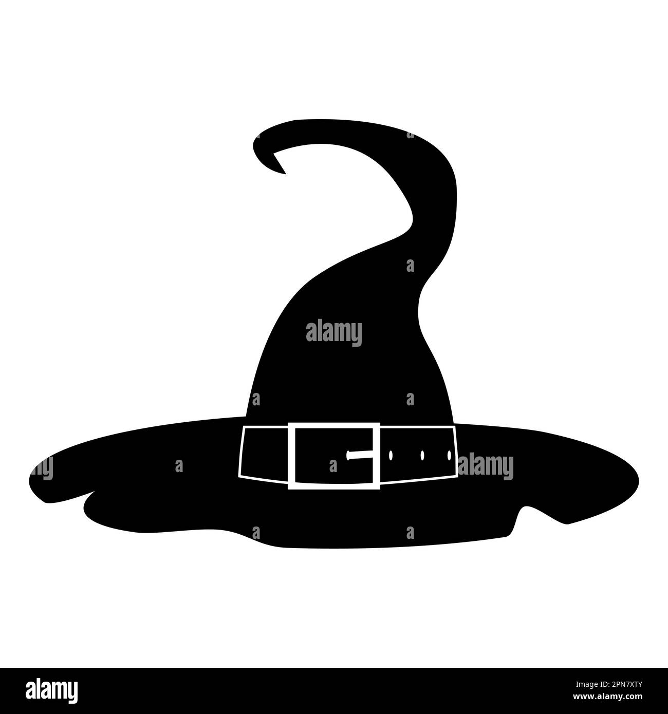 Helloween purple Hat icon. Black hat silhouette. October autumn holiday ...