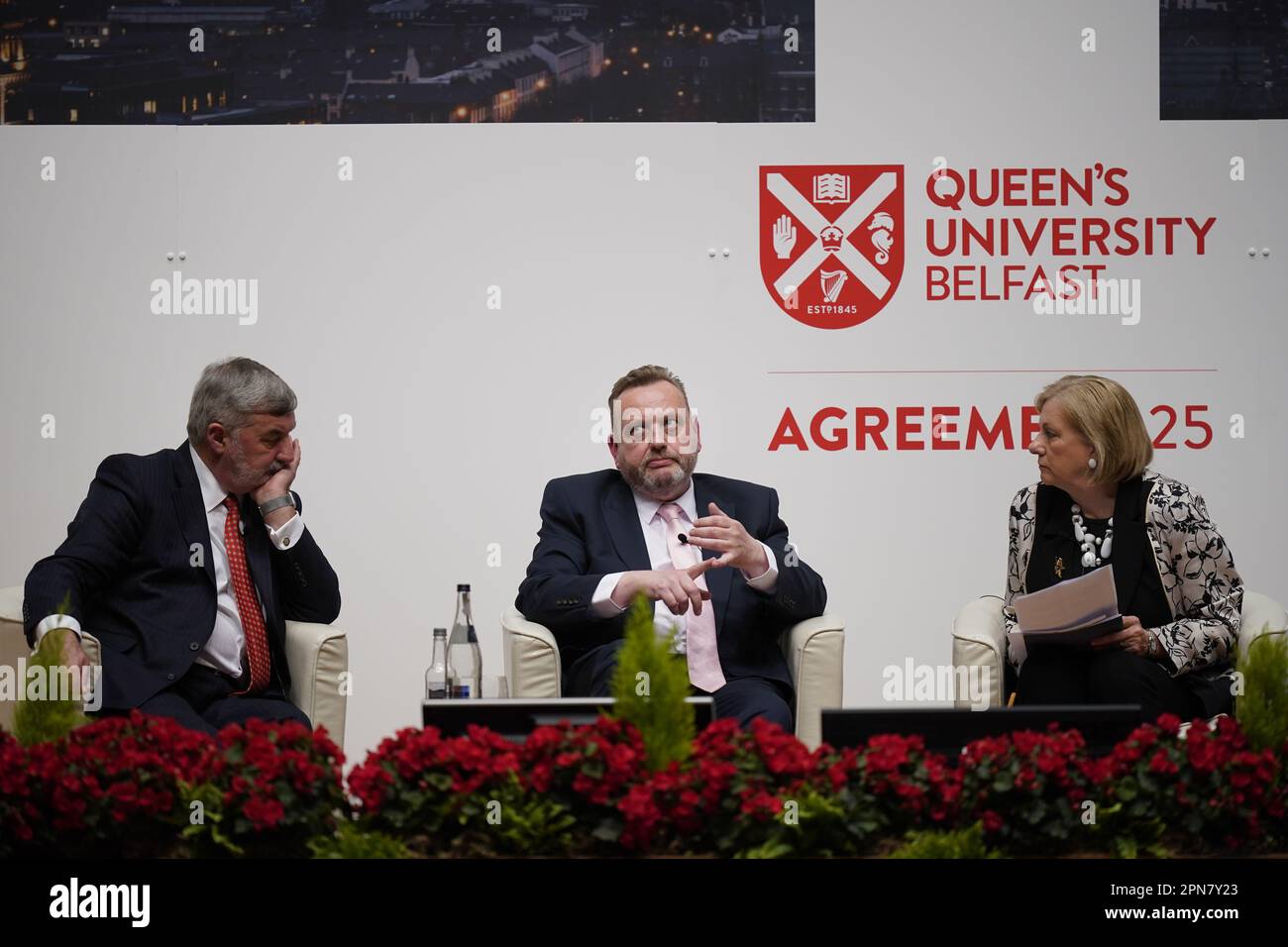 (left to right) John Alderdice, Gary McMichael and Ambassador Nancy ...