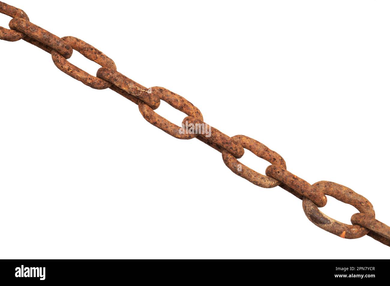 old rusty metal chais isolated on white background Stock Photo - Alamy