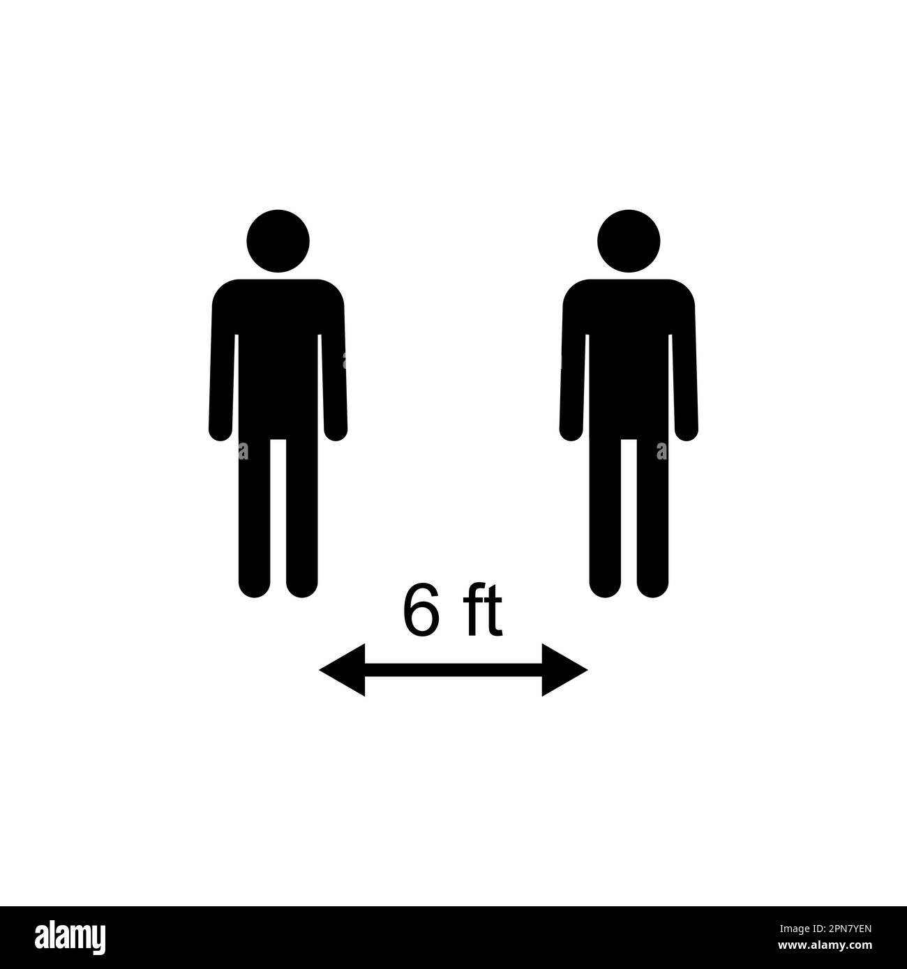 Social distancing icon. social distance icon. self quarantine sign ...