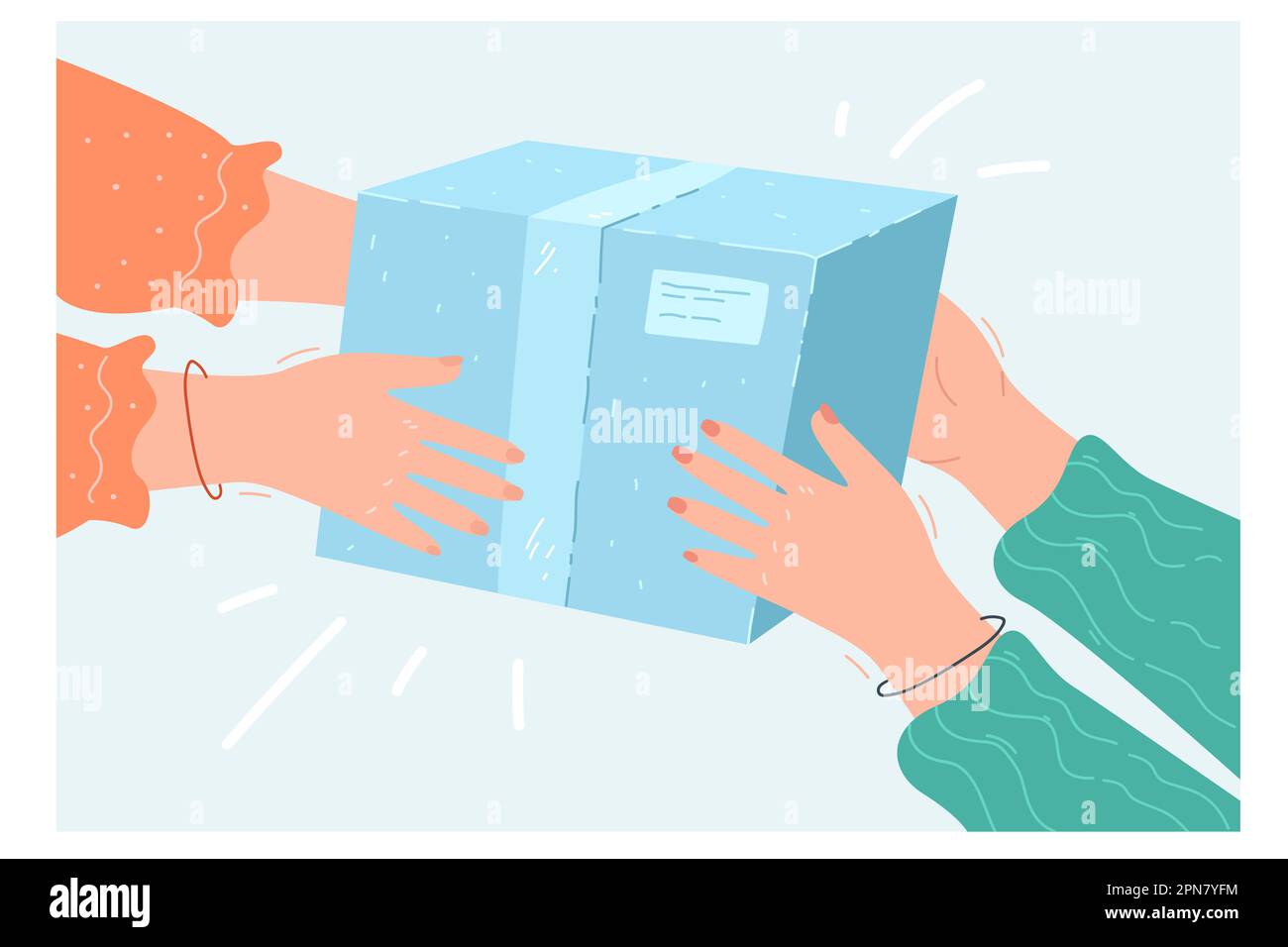 Hands receiving gift Stock Vector Images - Alamy