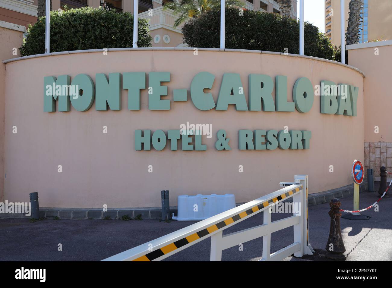 Monte-Carlo, Monaco - April 16, 2023: Vibrant green sign of Monte-Carlo ...