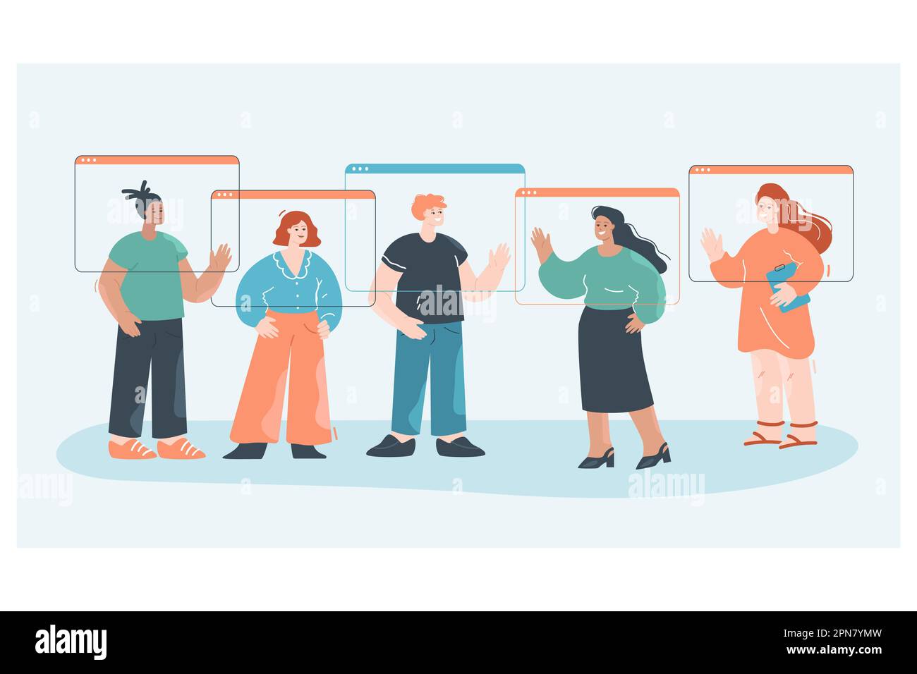 Video call creative office Cut Out Stock Images & Pictures - Alamy