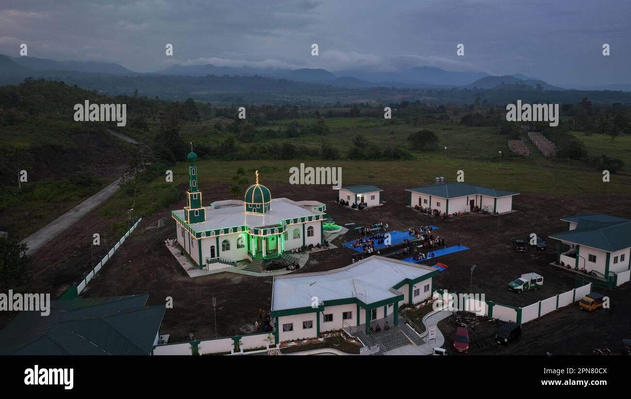 Matanog, Philippines. 17th April, 2023. Grand Iftar held after the Maghreb prayers outside ...