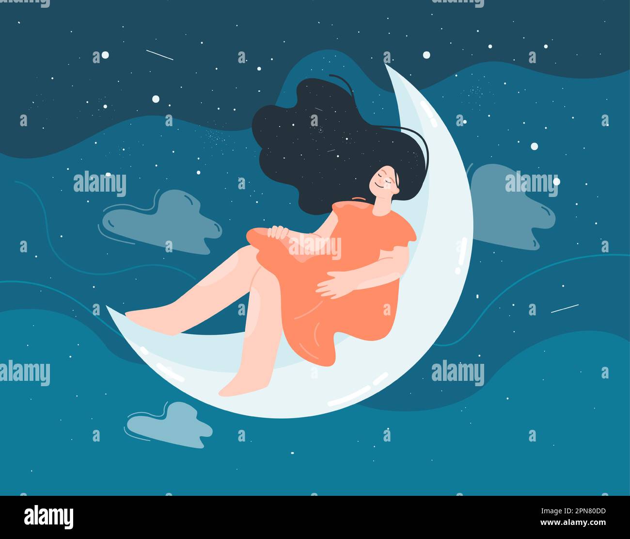 Rem sleep illustration Stock Vector Images - Alamy