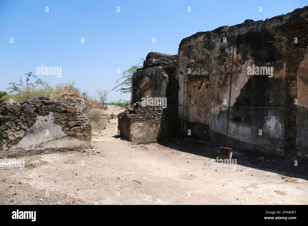 2 April 2023, Pedgaon, Maharashtra, India, Bahadur Fort, There is a 2 ...