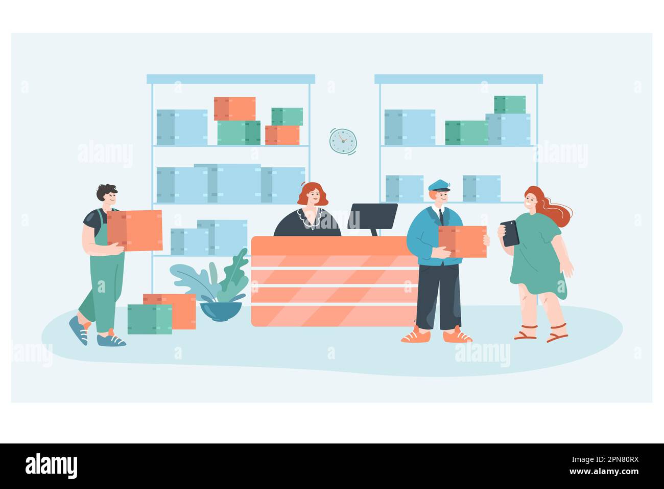 Delivering the goods cartoon hi-res stock photography and images - Alamy