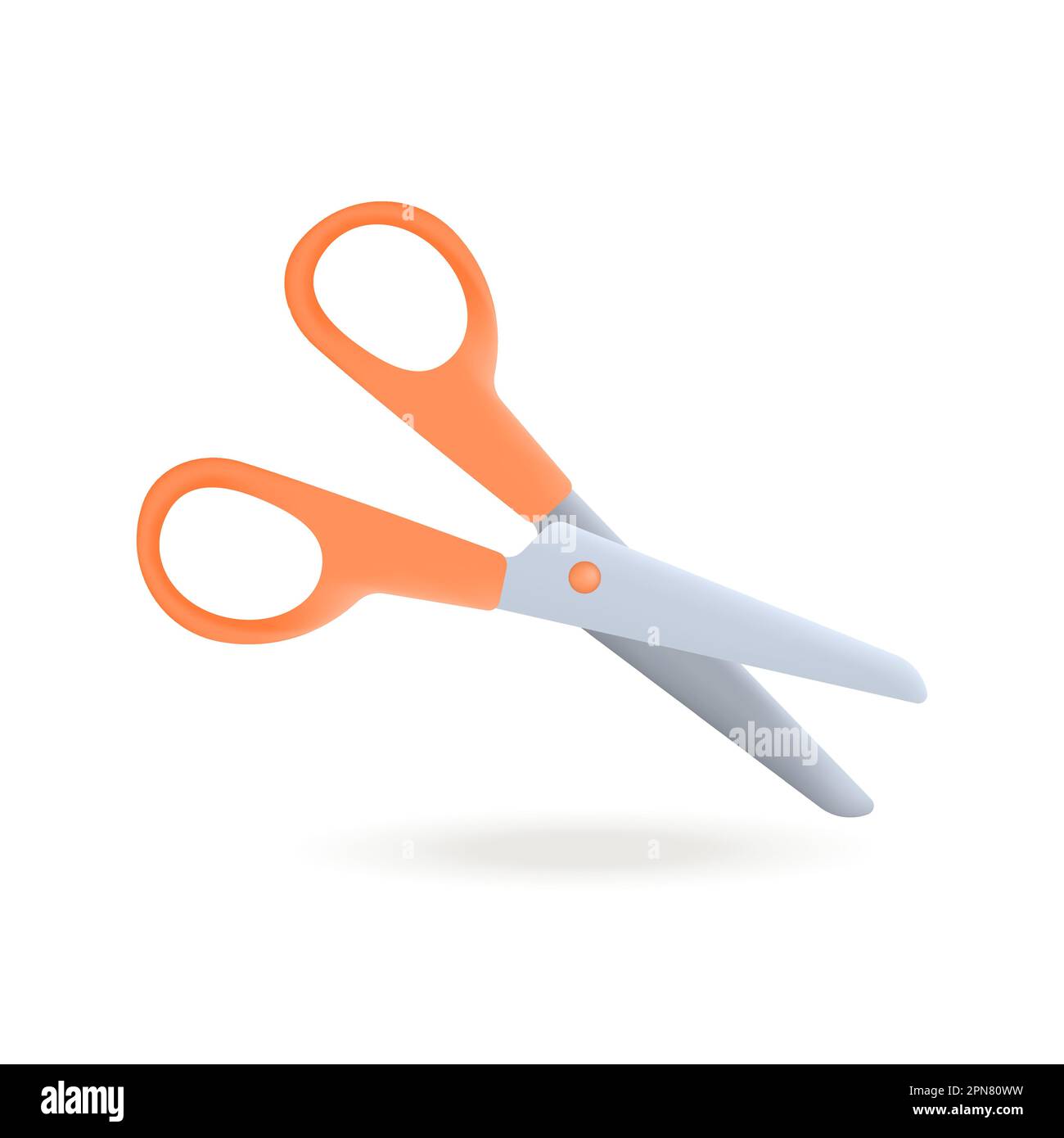 Cartoon scissors tool school icon hi-res stock photography and images ...