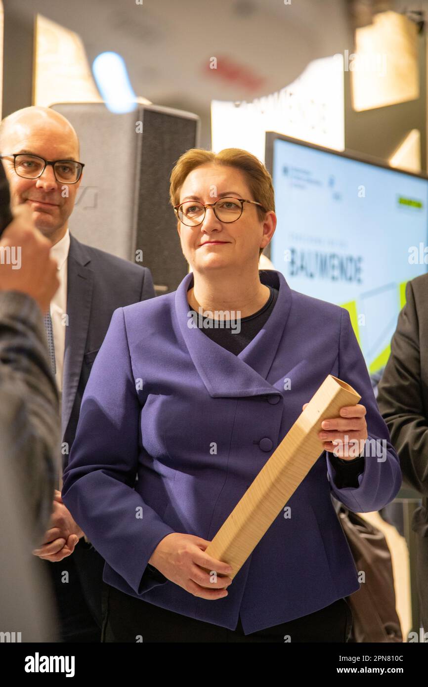 German Construction minister Klara Geywitz at the BAU, the World's Leading Trade Fair for ...