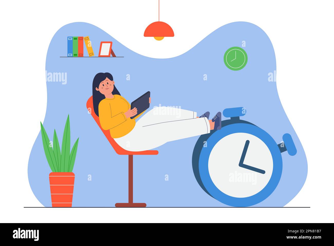 Lazy Person At Work Cartoon