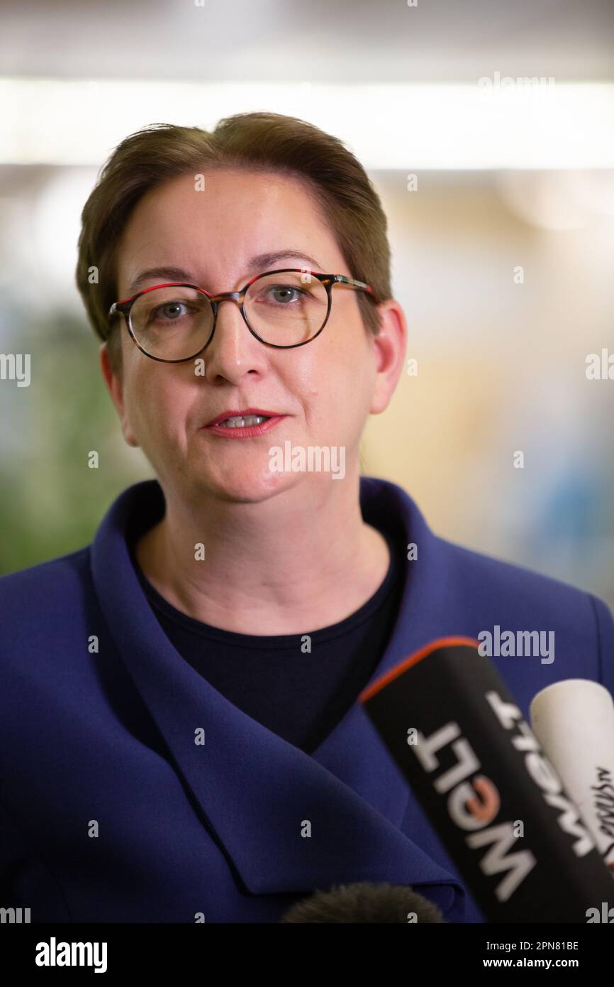 German Construction minister Klara Geywitz answers the questions of the ...